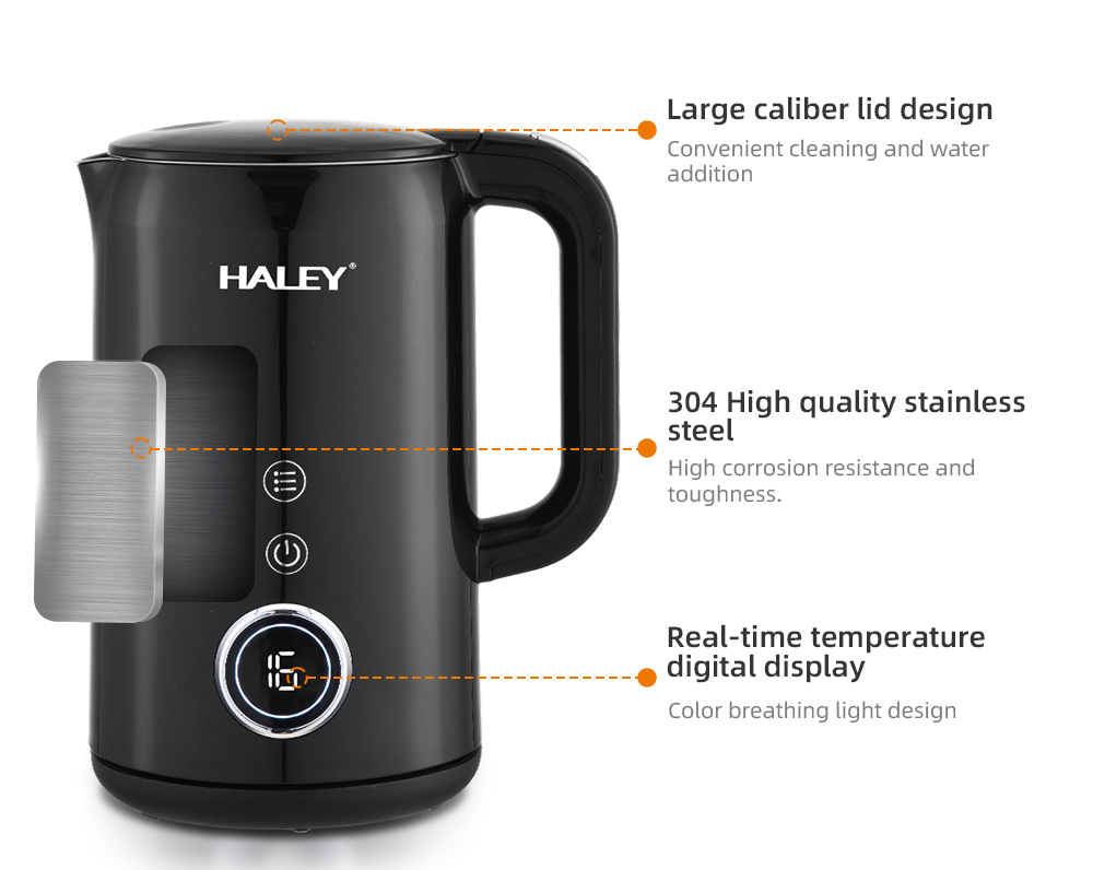 HALEY 2.0L Stainless Steel Electric Kettle with Double Wall Insulation ...